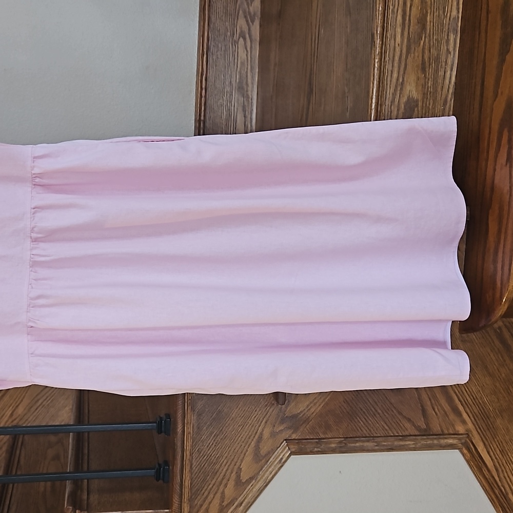 Farmhouse Frocks Pink Linen Dress - Gem